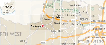 Mafikeng South Africa Map
