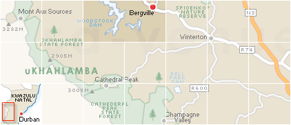 Map and Directions to Three Cities Alpine Heath Resort in Bergville ...